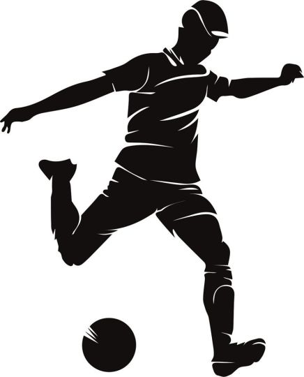 Foliebemblem 'Fußballer', schwarz